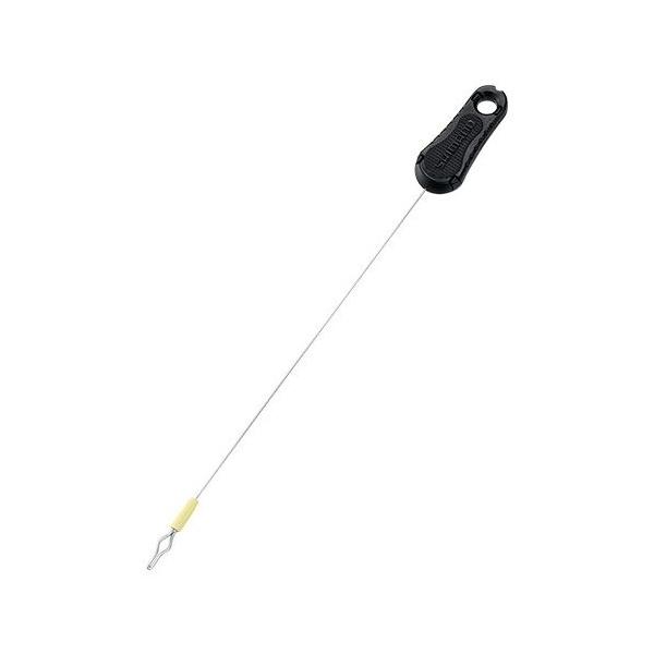 両軸・電動リール用の糸止め兼、糸通し。※糸止時、強く巻き込みすぎますと、破損する可能性があります[環境美化協力商品]素材本体：ABS、ワイヤー：ステンレスカラー： ブラックサイズ： (ワイヤー長)75mm