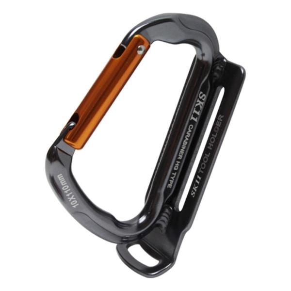 ベルトホルダー一体型の、アルミ鍛造製で軽量、高強度、高品質のカラビナです。■■■用途■■■簡易工具つりさげ。■■■機能・特徴■■■鍛造アルミ極太カラビナ使用で軽量で耐久性があり安心です。■■■仕様■■■●10×110mm。●色：ブラック。■...