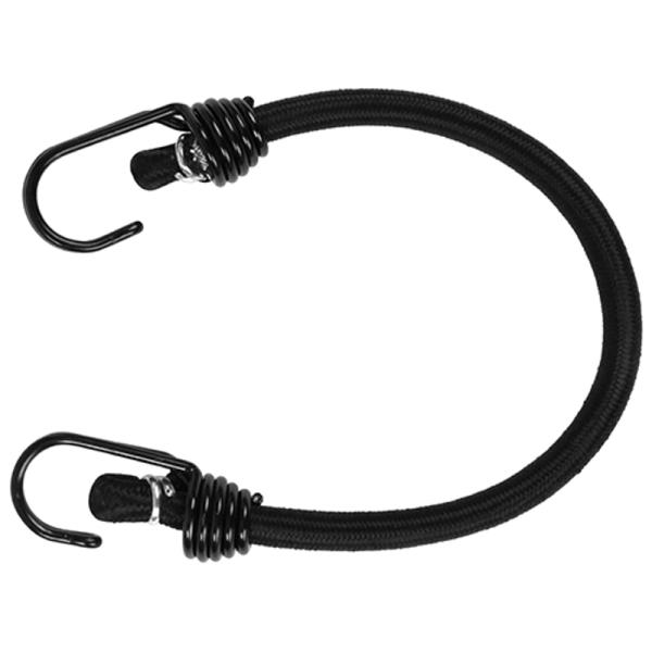 伸縮性のある両端フック付の丸ゴムです。■■■用途■■■荷物の仮固定や結束。■■■機能・特徴■■■伸縮性のある天然ゴムをPPの被膜て覆っているため耐候性があります。■■■仕様■■■●太さ：10mm。●長さ：30cm。