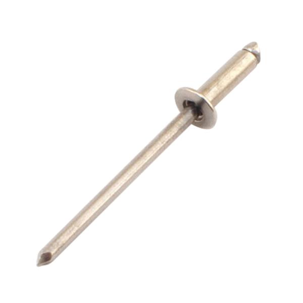 片側作業で強力な結束が可能です。■■■用途■■■部材と母材の締結。■■■機能・特徴■■■厨房等さびやすい場所に最適な、オールステンレスです。ハンドリベッターでのカシメ作業にご使用ください。■■■仕様■■■●リベット径：3.2mm。●下穴寸法...