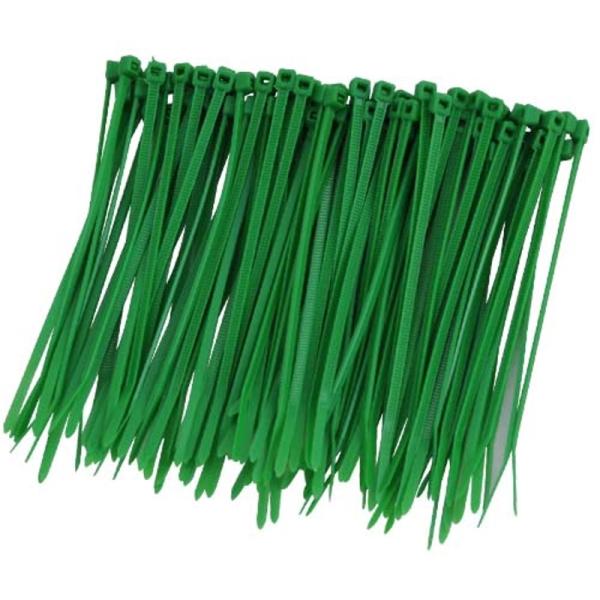 垣根・支柱の固定等に便利です。■■■用途■■■結束。■■■機能・特徴■■■添え木・垣根・支柱の固定等に最適です。インシュロックタイプです。■■■仕様■■■●幅：2.5mm。●長さ：100mm。●引張強度：8kgs。●色：グリーン。●入数：1...