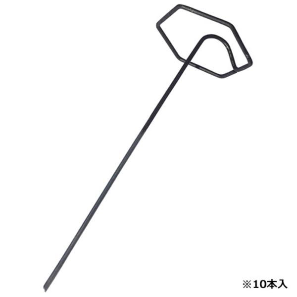 六角部がシートなどをしっかり押さえます。■■■用途■■■防草シートやビニールマルチ等の固定。■■■機能・特徴■■■目立ちにくく、サビにくい黒塗装仕上げです。地面に刺さりやすく、施工がしやすい先鋭仕様です。■■■仕様■■■●サイズ：径2.8×...