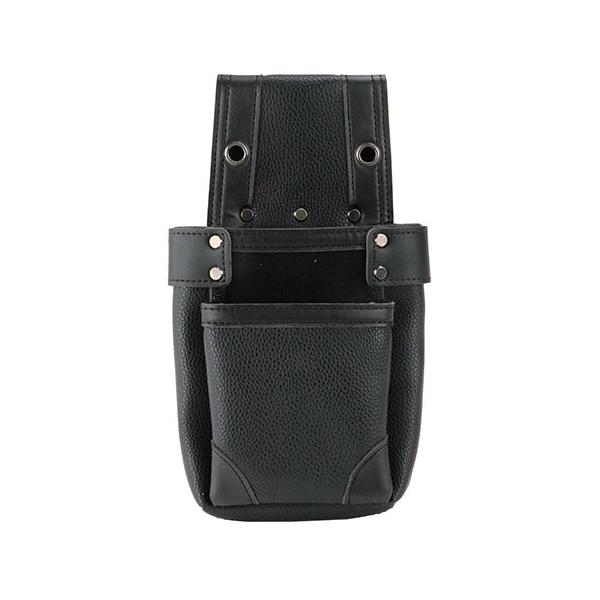 ■キャッチコピーレザー調の素材を使用した釘袋です。■用途スィングポケット仕様。■機能スリム幅の釘袋です。袋内側底部分2重補強で丈夫です。■仕様●対応ベルト：幅60mmまで。■材質●ポリエステル・PVC。