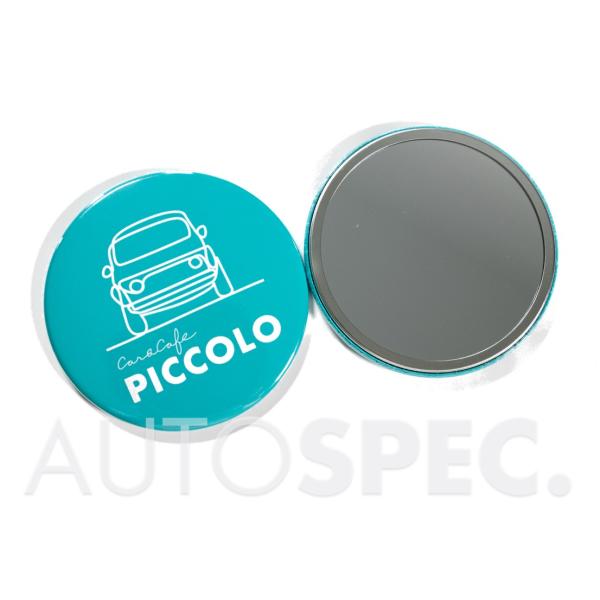 AUTOSPEC. 長泉店「Car&amp;Cafe PICCOLO」オリジナルミラーカラー：　グリーン(無地)サイズ：　幅 76mm / 厚さ 約4mm 背面にPICCOLOのロゴマークがデザインされた”コンパクトミラー"手持ちのバッグや...