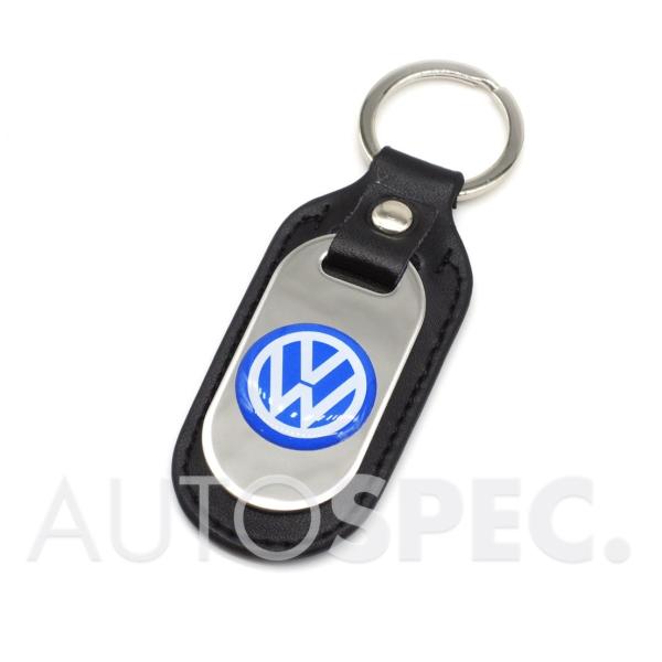 VolksWagen　US純正キーホルダーブラックレザーにVWマークが入ったクロムのタグが重なるデザイン◎シンプルで使いやすいキーホルダーです。サイズ　：　長さ 約98mm　幅 約36mm　厚み 約6mm【お届け商品内容】　・キーホルダー【...
