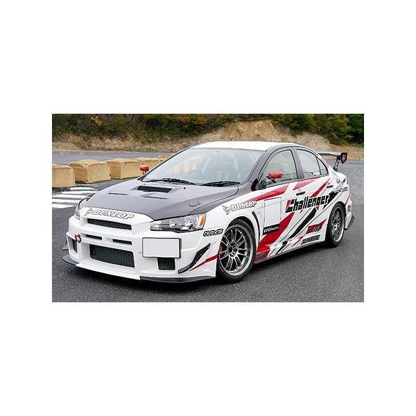 商品タグ：13870 LANCER EVOLUTION X CZ4A 乱人 BlackEdition FRONT BUMPER用 CANARD FRP フロントカナード ランド エアロテック RANDO ランサーエボ　10 Lancer E...