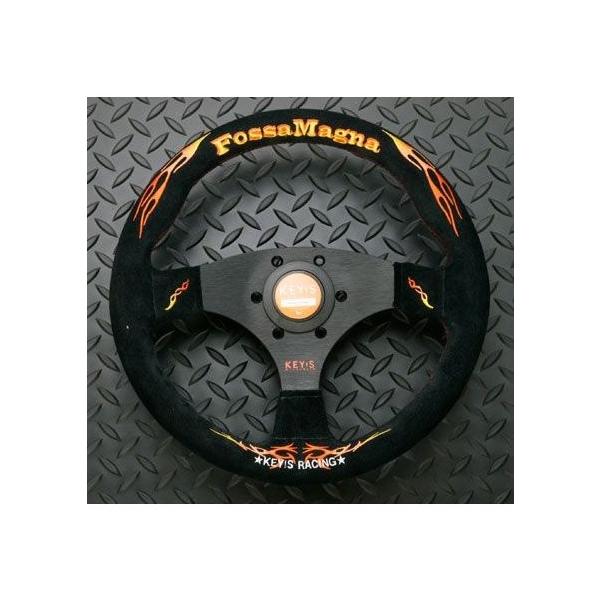 SW01071-74 FossaMagna FLAT MODEL 25 FLAT 黒革 ステアリング ビーナス atc Japan ATC Japan 汎用 ステアリング STEERING /ステアリング