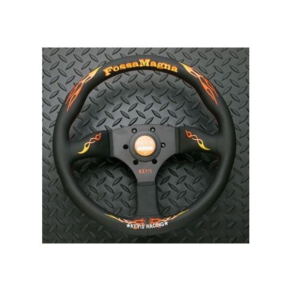 SW01079-82 FossaMagna SEMI DEEP MODEL 325 SEMI DEEP 黒革 ステアリング ビーナス atc Japan ATC Japan 汎用 ステアリング STEERING /ステアリング