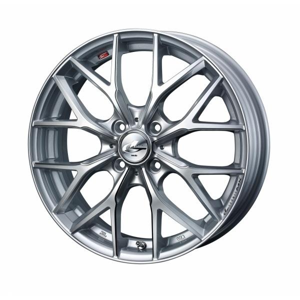 37413 LEONIS レオニス MX 17インチ リム幅6.5J インセット+50 4穴 PCD100 HS3/SC (ハイパーシルバー3/SCマシニング) ホイール 1本 ウェッズ アルミホイール ウェッズ weds ホイール