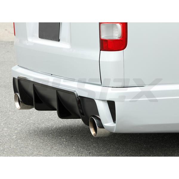 ES-1114 ハイエース 200系 1-6型 標準ボディ PROGRESS 1 リアバンパー FRP製 マフラー片側右出し【個人宅発送不可】 リアバンパー エセックス ESSEX / CRS 200 ハイエース 標準ボディ HIACE /...