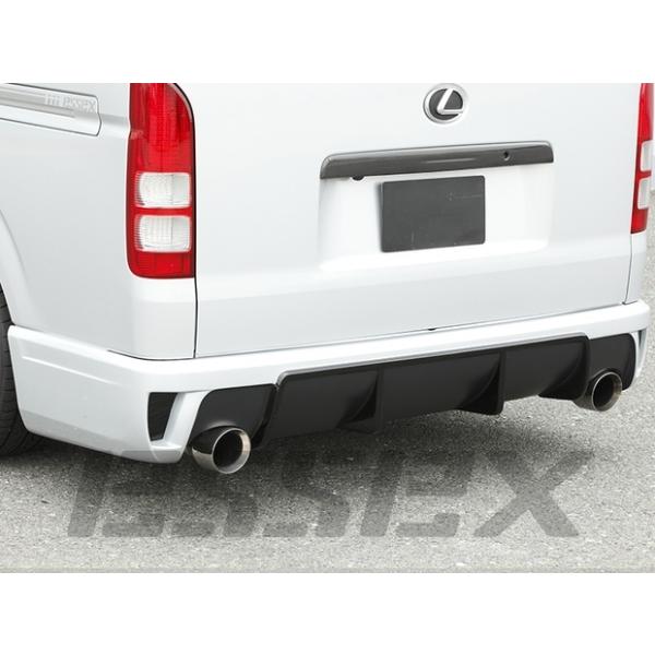 ES-1114 CRS シーアールエス ハイエース 200系 1-6型 標準ボディ PROGRESS 1 リアバンパー FRP製 マフラー片側右出し リアバンパー エセックス ESSEX / CRS 200 ハイエース 標準ボディ HIAC...