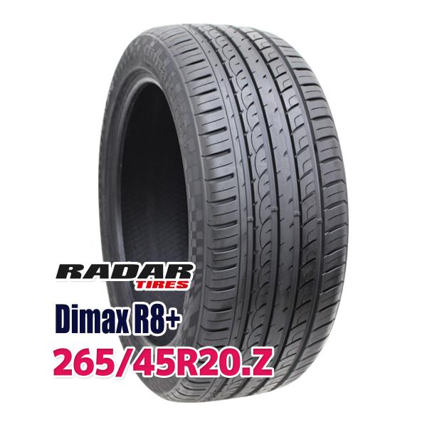 ■Radar Dimax R8+ 265/45R20 108Y【XL】：外径：746mm　幅：266mm　推奨リム幅：9J XL規格：○■タイヤの外径、幅のスペック値は実寸と若干異なる場合がございますので予めご了承ください。■■シンガポール...