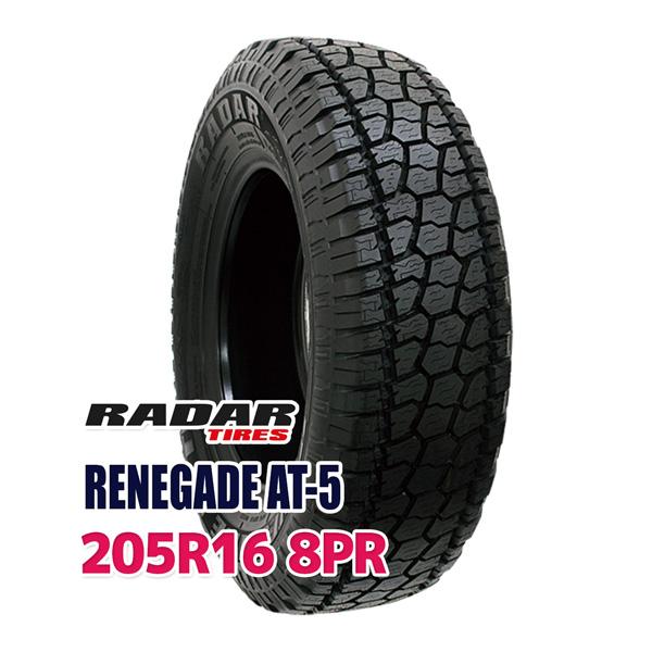 ■Radar RENEGADE AT-5 205R16 8PR 110/108S：外径：734mm　幅：203mm　推奨リム幅：5.5J XL規格：×■タイヤの外径、幅のスペック値は実寸と若干異なる場合がございますので予めご了承ください。■...