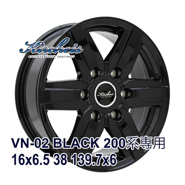 ■ホイール：KIRCHEIS VN-02 16x6.5 +38 139.7x6 BLACK■タイヤ：HIFLY SUPER2000 215/65R16 8PR 109/107T■XL規格：× ■タイヤ製造国:中国■適合車種：ハイエース(20...