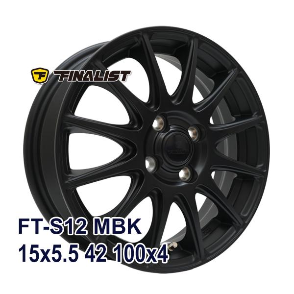 ■ホイール：FINALIST FT-S12 15x5.5 42 100x4 MBK■タイヤ：OTANI BM2000 195/50R15 82V■XL規格：× ■タイヤ製造国:タイ■適合車種：キューブ