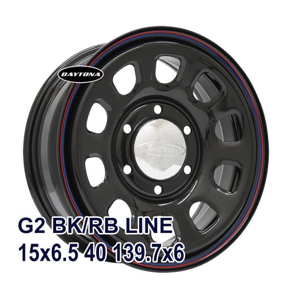 ■ホイール：DAYTONAS G2 15x6.5 40 139.7x6 BK/RB LINE■タイヤ：GOODYEAR EAGLE #1 NASCAR PLUS.RWL 195/80R15 107/105N■XL規格：× ■タイヤ製造国:日...