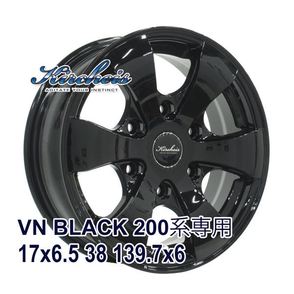 ■KIRCHEIS VN 17x6.5 +38 139.7x6 BLACK：インチサイズ:17インチ　リム幅:6.5　インセット:+38PCD:139.7　穴数：6穴　カラー：ブラック■タイヤの外径、幅のスペック値は実寸と若干異なる場合がご...