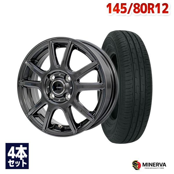 ■ホイール：EMBELY S10 12x3.5 +44 100x4 GM■タイヤ：MINERVA Transport RF19 145/80R12 6PR 80/78N■XL規格：× ■タイヤ製造国:中国■適合車種：ピクシス トラック,ピク...