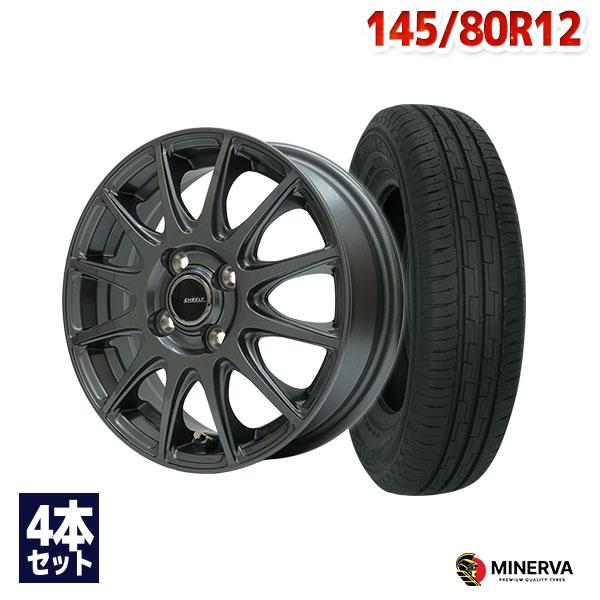 ■ホイール：EMBELY S12 12x3.5 44 100x4 GM■タイヤ：MINERVA Transport RF19 145/80R12 6PR 80/78N■XL規格：× ■タイヤ製造国:中国■適合車種：ピクシス トラック,ピクシ...