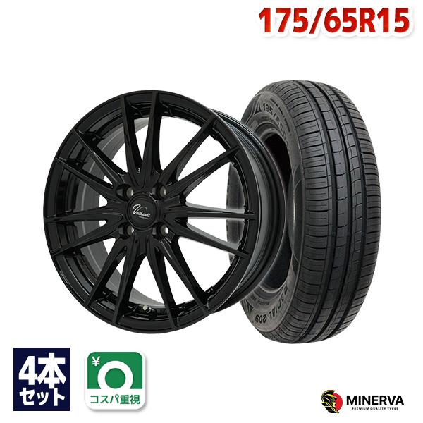 ■ホイール：Verthandi VB-S14 15x5.5 +43 100x4 BK■タイヤ：MINERVA 209 175/65R15 84H■XL規格：× ■タイヤ製造国:中国■適合車種：iQ,アクア,ヴィッツ,カローラ アクシオ,カロ...