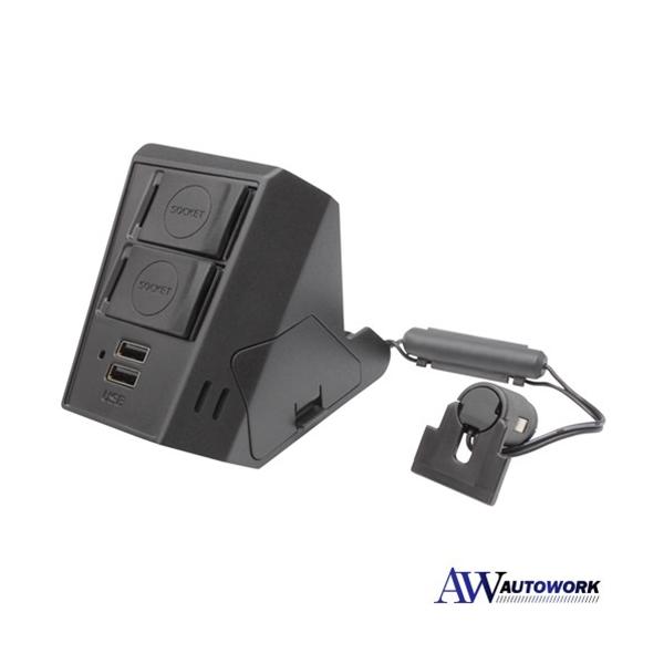 商品説明◇ライズ（A200系）の右ハンドル車専用です。◇専用設計で、フロントコンソールにピッタリフィット。◇ソケット2口とUSBポート2口を簡単増設。◇USBポートを使用して、スマートフォンやiPhone・携帯電話等を車内で充電可能。◇フロ...