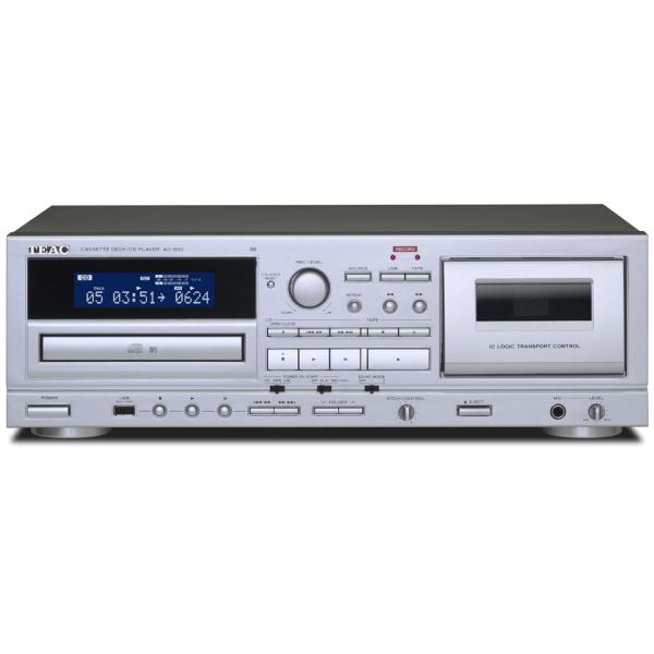 AD-850-SE TEAC [ティアック] カセットデッキ/CDプレーヤーカラオケにも使えるエコー機能付きマイク入力端子を装備。USB メモリーにも録音が可能なカセットデッキ&amp;プレーヤー。