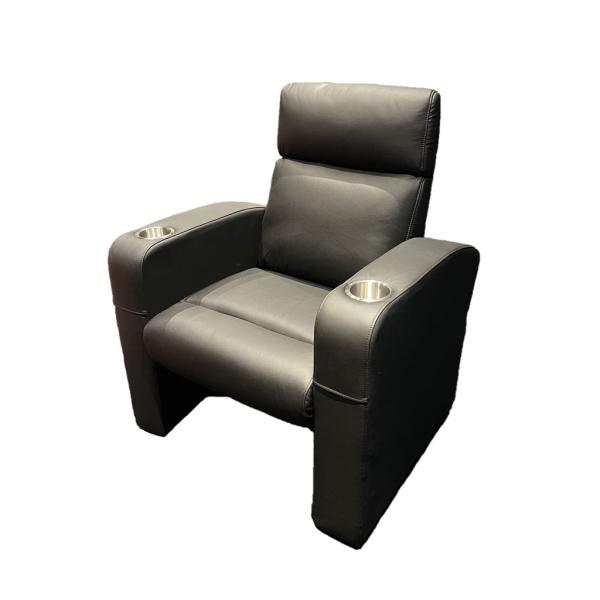 HF-CS1PB Home theater Factory produced by avac [ホームシアターファクトリー] シアターソファ（1人掛け）カップホルダー付 1人掛けシアターソファー（B／ブラック）