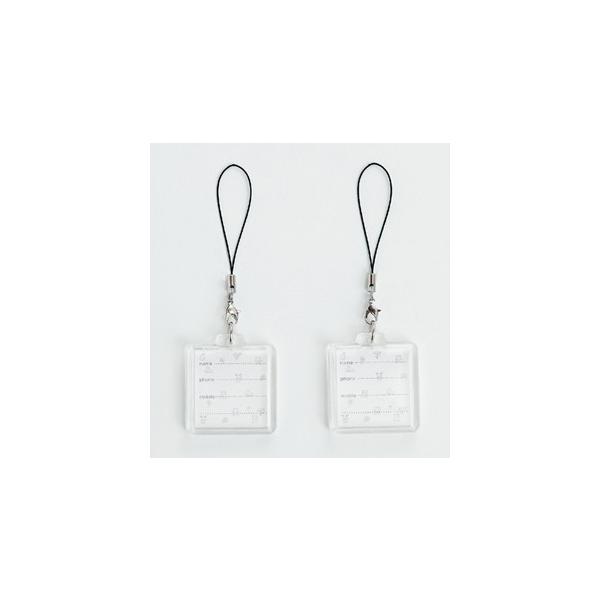 【1袋2個入】　キーリング本体 全長約9cm 　ストラップ本体：全長約11cm　アクリルケース外径：縦4.2cmx横3.9cmx幅0.6cm、内径：縦3.5cmx横3.3cm※メーカー取寄せ商品（5〜7営業日）になります。（事前通知なく廃番...