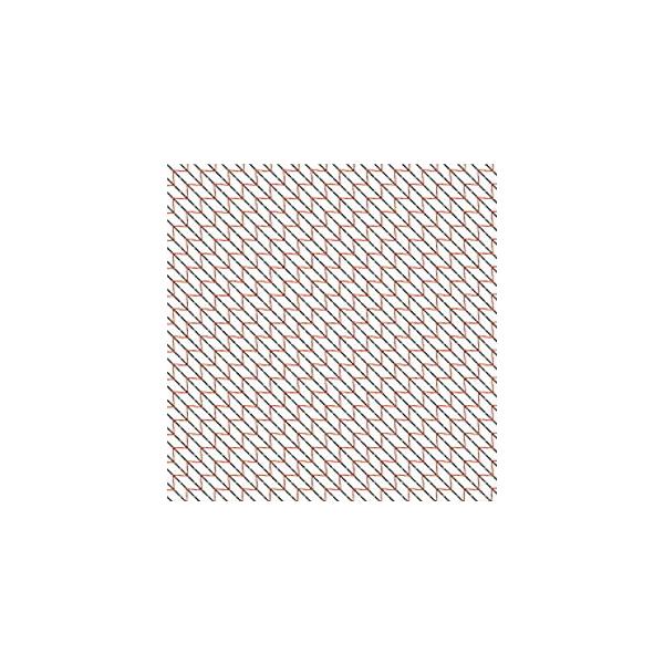 刺し子のひとつ「くぐり刺し」はベースとなる刺し子部分の上に、針穴を使って糸をくぐらせて柄を作る技法です。くぐる向きを変えることで、様々な模様が生まれ、創作の楽しさを感じるのが魅力です。くぐる糸は裏地にひびかないのも、くぐり刺しの特徴です。く...