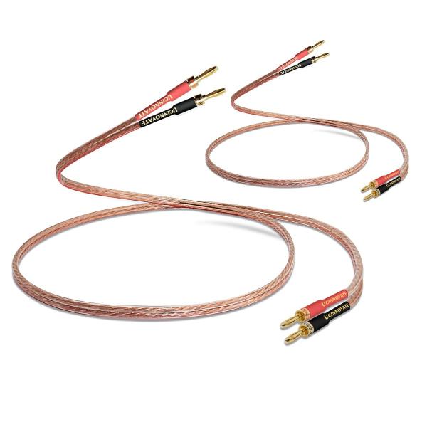 パッケージには：2本　1.5ｍ/ 4.9FT HiFi　無酸素純銅スピーカーケーブル、金メッキバナナプラグ付き。専門オーディオバナナプラグケーブル：2本13AWG　高品質スピーカーケーブル。スピーカーの音質向上に最適。プラグ前にバナナプラグ...