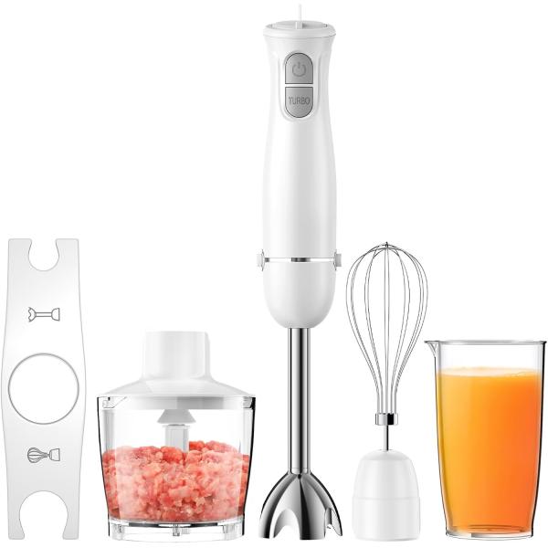 【1台5役、コスパ最高】「つぶす」「まぜる」「きざむ」「泡立てる」「砕く」の5つの調理方法が出来るマルチスティックブレンダーです。ブレンダー、チョッパー、泡だて器がこれ1台に。スープやソース、離乳食など様々な料理にお使いいただけます。氷も砕...