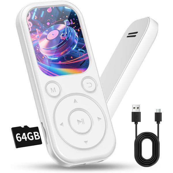 【最新Bluetooth 5.4対応】このBluetooth MP3プレーヤーは、最新のBluetooth 5.4接続技術を採用しています。従来よりもさらに安定した伝送を実現し、外出先での音飛れや干?に強いのが特長です。ワイヤレスイヤホンや...