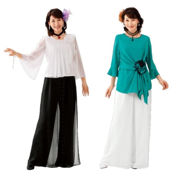 ステージ衣装 コーラス衣装 黒 白 発表会 演奏会 コンサート コンクール 第九 ２枚重ね