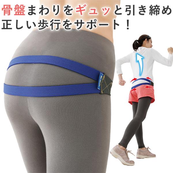骨盤まわりをギュッと引き締め、正しい歩行をサポート！