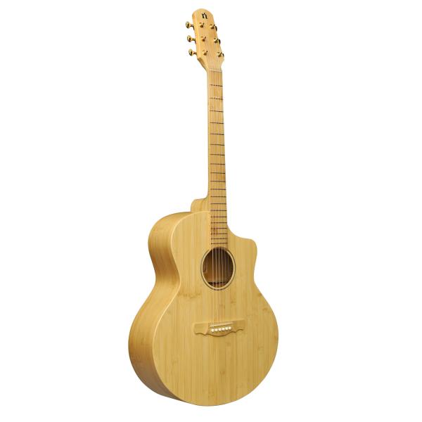 ボディからネックまで全て竹材をつかったモデルが”バンブー”シリーズ。環境問題にも配慮してギター制作を考えるナターシャが、長年に渡って研究開発の末に完成しました。JC Bambooはナターシャの主力であるJCシリーズと同じボディデザインを採用...