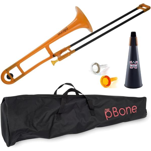 ■pBone英国で開発されたこの pBone(ピー・ボーン)は、プラスチック製のB♭テナートロンボーン。軽量であり、ぶつけたり落としたりしても壊れないため、初級者に最適です。スライドも耐久性があるため、従来のトロンボーンに起こりがちな破損が...