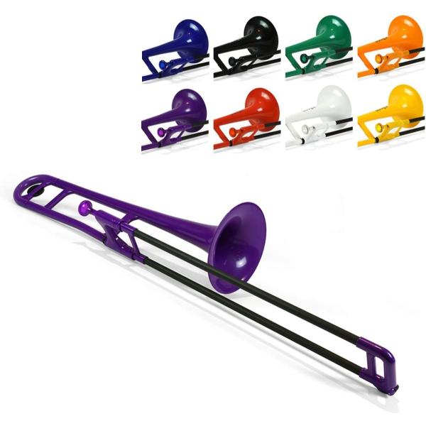 pInstruments プラスチック製管楽器 Bb テナートロンボーン pBONE 軽量&amp;高耐久ABS製 バイオコート抗菌 PBONE1P パープル