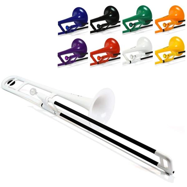pInstruments プラスチック製管楽器 Bb テナートロンボーン pBONE 軽量&amp;高耐久ABS製 バイオコート抗菌 PBONE1W ホワイト