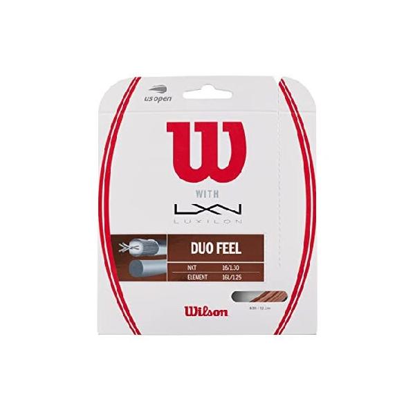 【商品説明文】WILSON（ウィルソン）のハイブリッドテニスストリング「DUO」シリーズ（Feel）です。異なる素材のストリングを組み合わせたハイブリッド仕様により、打球感（フィーリング）とコントロール性能のバランスに優れたモデルとなってお...