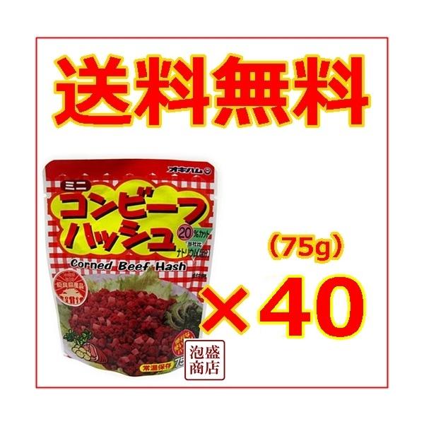 コンビーフハッシュ レトルトパウチ65グラム40個セット！送料無料！沖縄ハム　オキハム　送料込み炒め物などに混ぜたら相性抜群の コンビーフハッシュ です。ただ炒めてごはんにそのままぶっかけてもGOOD!!野菜炒めやチャンプルーなどに混ぜるの...