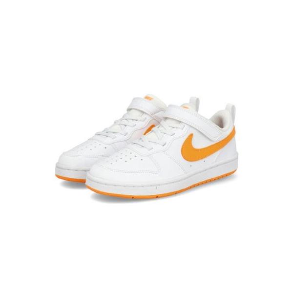 NIKE(ナイキ) キッズシューズ コート ボロー LOW リクラフト DV5457 Col.119 ホワイト/ピーチクリーム/ホワイト（EC）ギフト使用はご注意ください★パッケージに汚れ等がある場合有りクラシックなバスケットモデルシューズ...