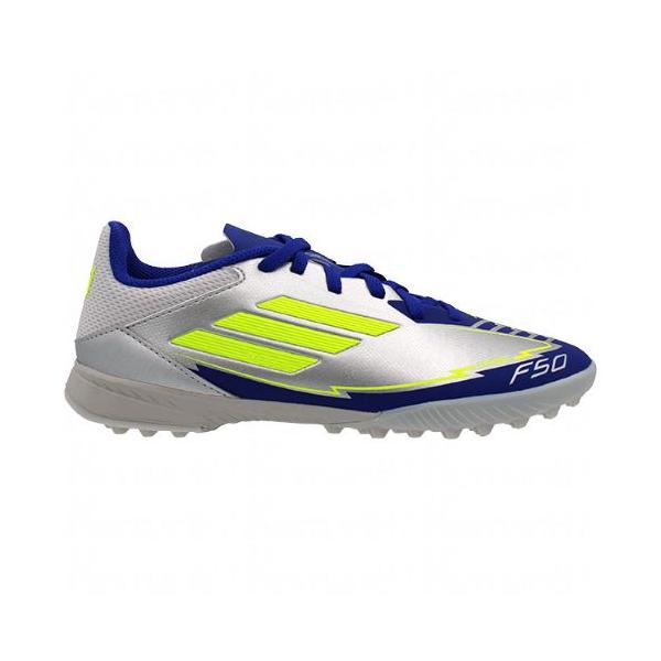 adidas(アディダス) ジュニア F50 LEAGUE TF MESSI IH0925 Col.シルバーメタリック×ソーラーイエロー×ルシッドブルー（EC）ギフト使用はご注意ください★パッケージに汚れ等がある場合有りアディダスのアイコニ...