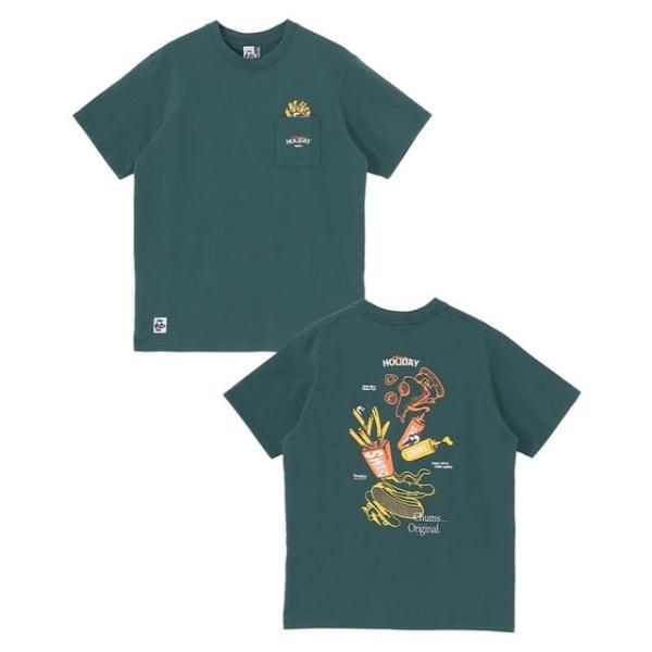CHUMS(チャムス) Anti-Bug Fast Food Pocket T-Shirt CH01-2715 Col.T035 Deep Teal 26年春夏モデル