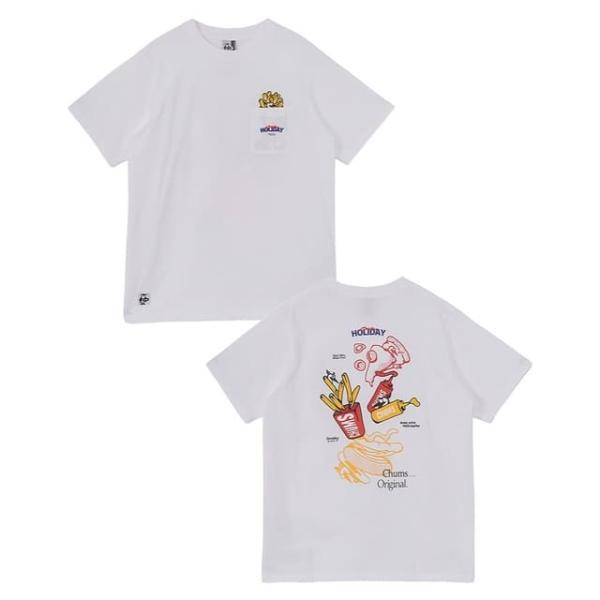 CHUMS(チャムス) Anti-Bug Fast Food Pocket T-Shirt CH01-2715 Col.W001 White 26年春夏モデル