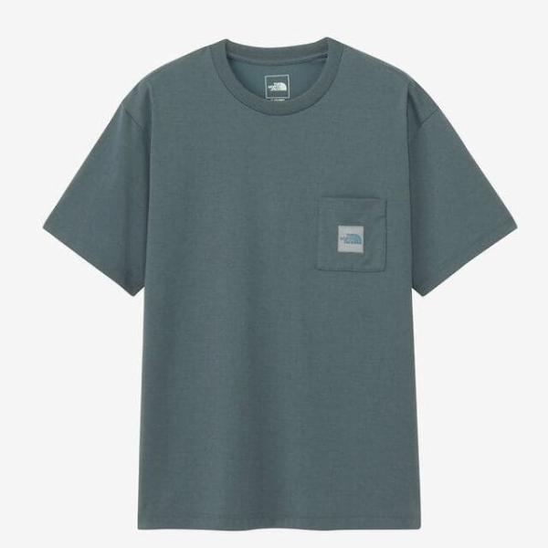 THE NORTH FACE(ザ・ノース・フェイス) S/S Square Logo Pocket Tee ショートスリーブスクエアロゴポケットティー（メンズ） NT82541 Col.SL スレートグレー 26年春夏モデル
