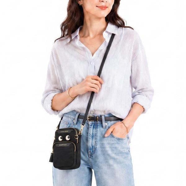 アニヤハインドマーチ ショルダーバッグ アイズ エッセンシャルズ クロスボディ ミニバッグ ブラック レディース ANYA HINDMARCH 5050925181631 BLACKTU ESSENTIALS CROSS BODY EYES...