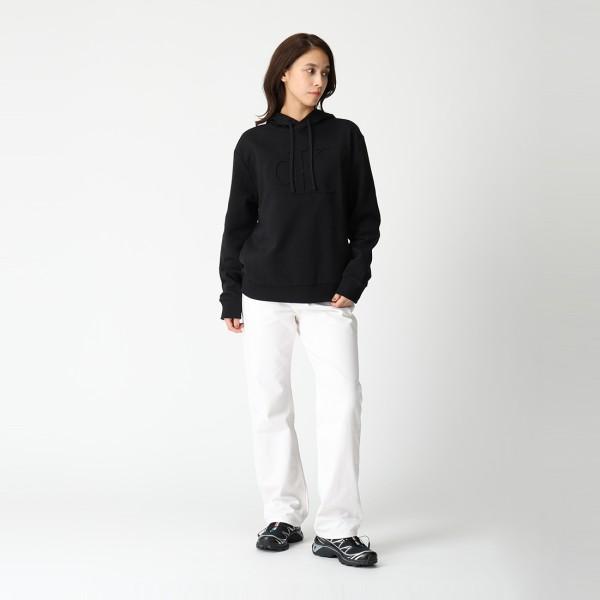 カルバンクライン パーカー フーディー CALVIN KLEIN エンボスド モノグラム FL スウェット フリース エンボス加工 ブラック メンズ 40EC450UB1 002 EMBOSSED MONOGRAM FL BLACK CAL...