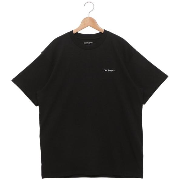 カーハート Tシャツ カットソー ショートスリーブ スクリプトエンブロイダリーTシャツ ロゴ ブラック ホワイト メンズ レディース ユニセックス Carhartt WIP I030435 0D2 SS SCRIPT EMBROIDERY ...