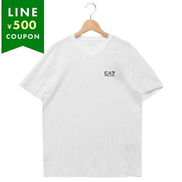 エンポリオアルマーニ Tシャツ カットソー コアアイデンティティ Vネック ホワイト メンズ EA7 8NPT27 PJVQZ 1100 CORE IDENTITY STRETCH COTTON JERSEY WHITE ロゴ EA7 8N...