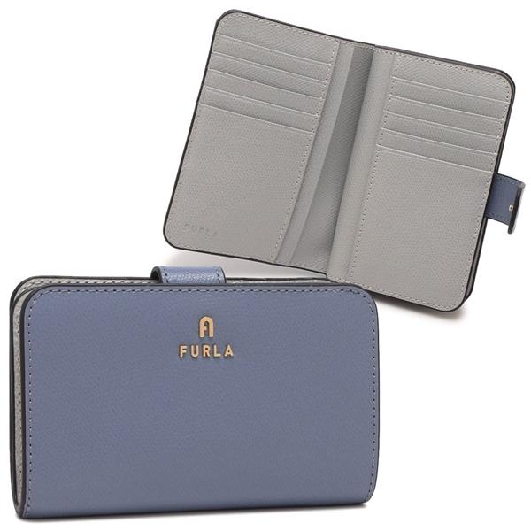 フルラ 二つ折り財布 カメリア ミニ財布 ブルー レディース FURLA WP00314 ARE000 4352S CAMELIA M COMPACT WALLET CELESTIAL CRISTALLO FURLA WP00314FURL...